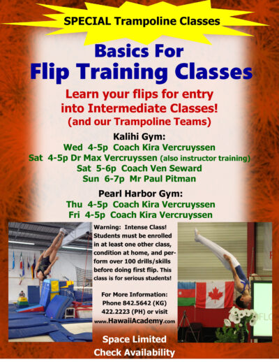 SPECIAL Trampoline Classes | Hawaii Academy